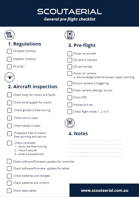 Download Pre-flight Checklist - Scout Aerial Download Pre-flight Checklist - Scout Aerial